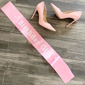 Accessories | Birthday Girl Pink Sash | Poshmark